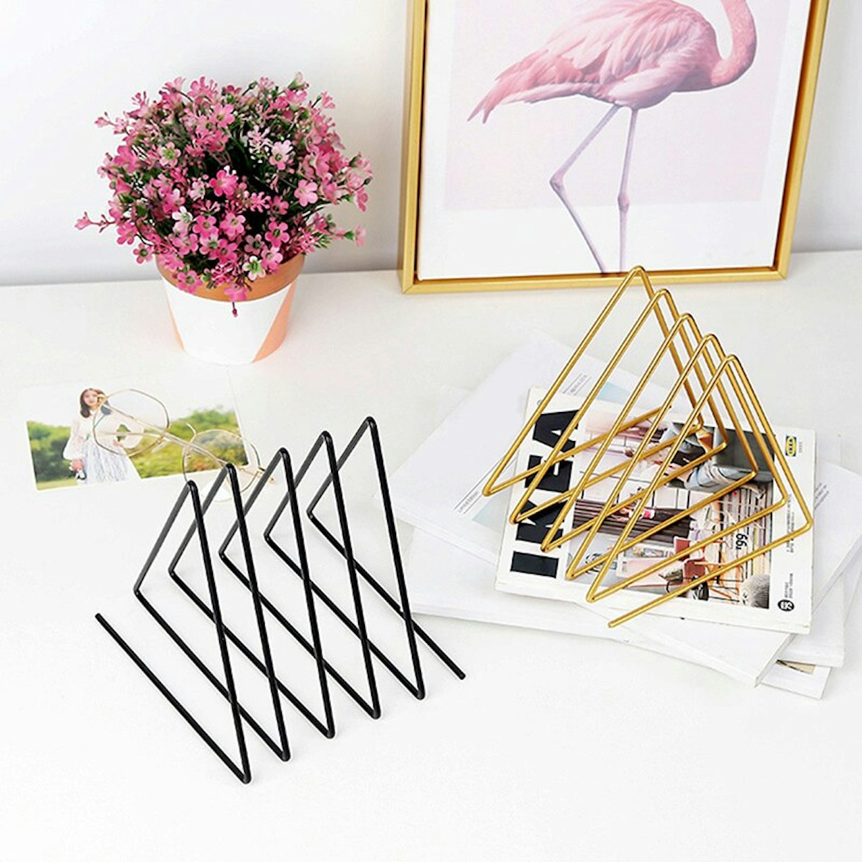 Triangle Magazine Rack - $1.4 on AliExpress, via Thieve • thieve.co